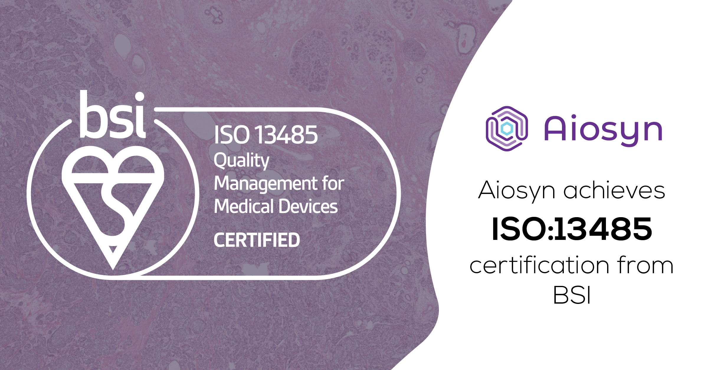 Aiosyn achieves ISO:13485 certification